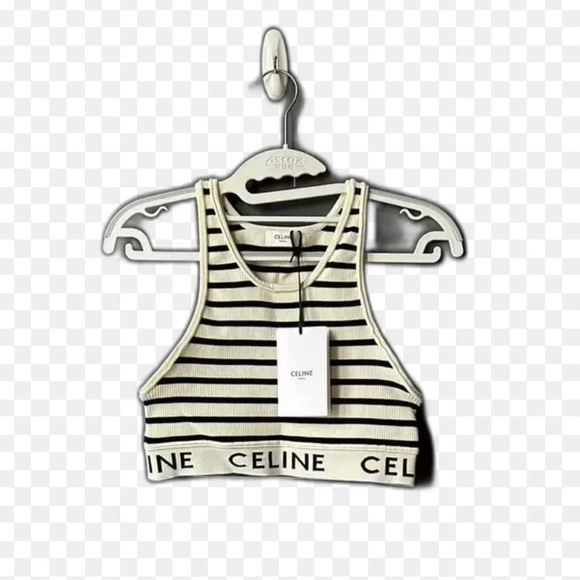 Celine | Tops | Celine Striped Black And White Tank Top | Poshmark